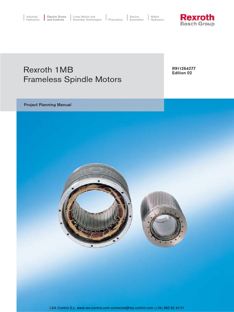 Bosch Rexroth Motor 1MB | PDF | Electric Motor | Electrical Connector