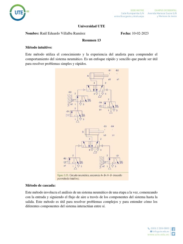 Métodos de Resolución de Circuitos Neumáticos - Intuitivo y Paso A Paso | PDF
