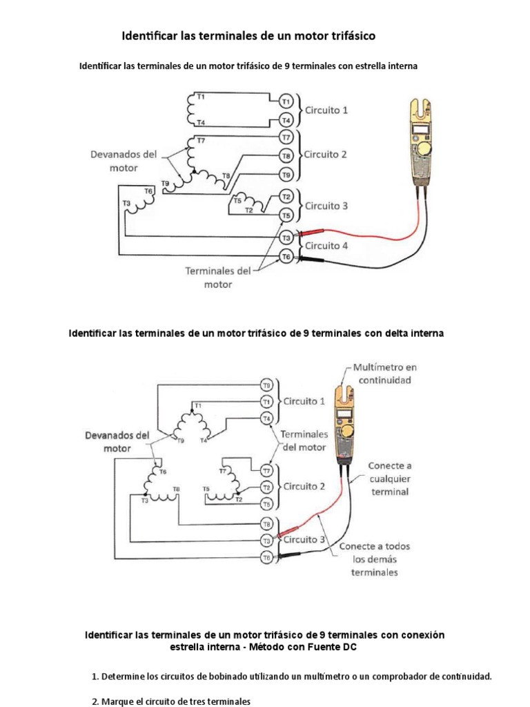 PRESENTACION Identificar Las Terminales de Un Motor Trifásico | PDF ...