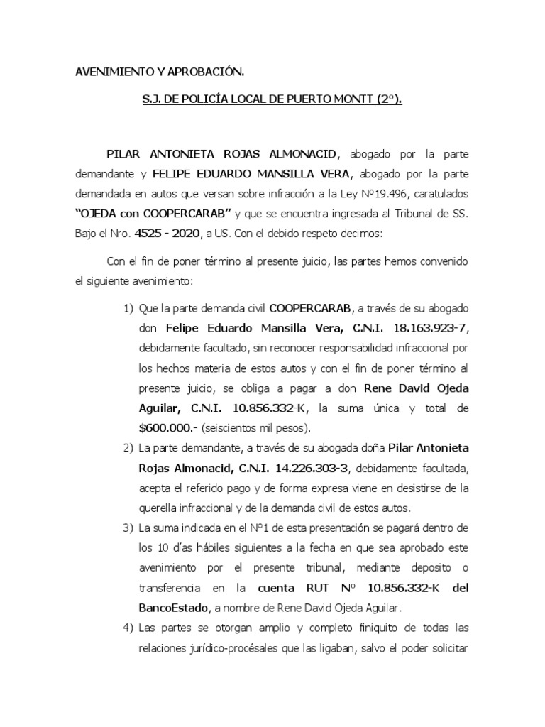 AVENIMIENTO Y APROBACIÓN 4525-2020 2JPL PM v2 | PDF