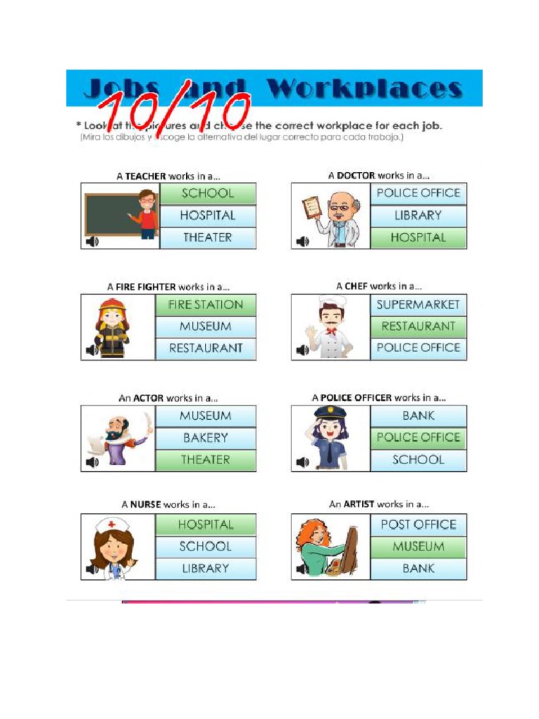 Jobs and Places in Town | PDF