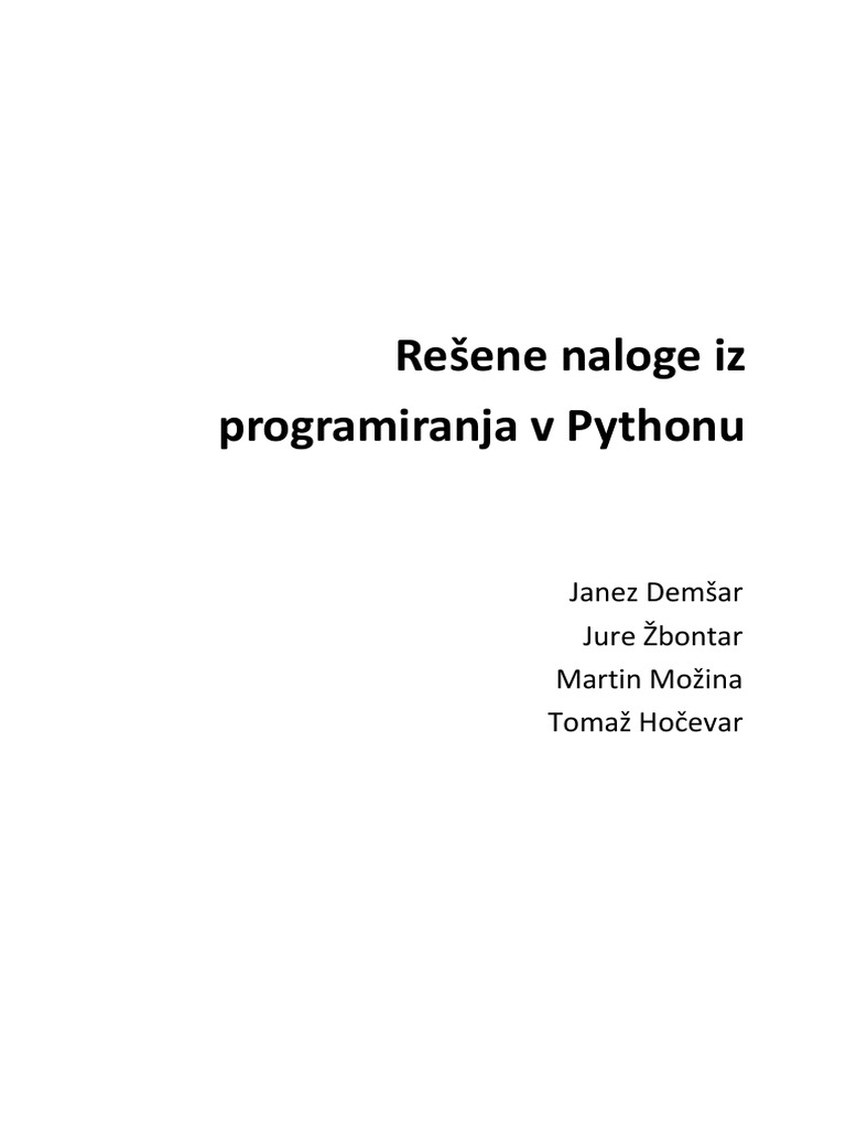 Naloge Iz Programiranja | PDF
