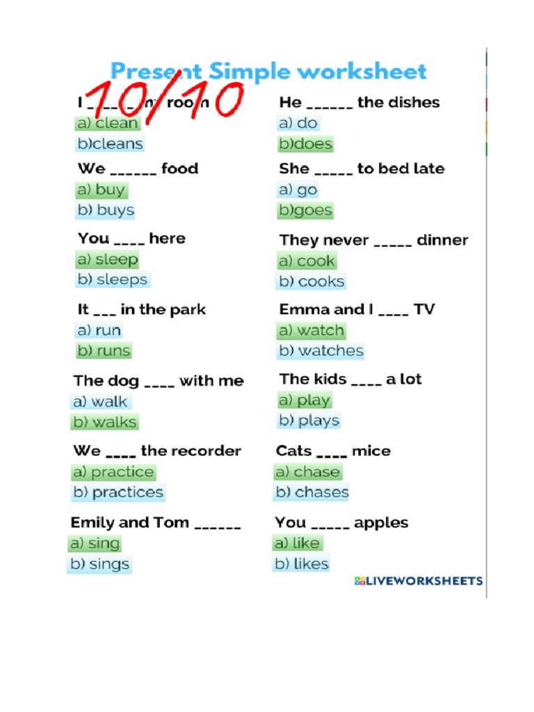 Simple present Affirmative | PDF