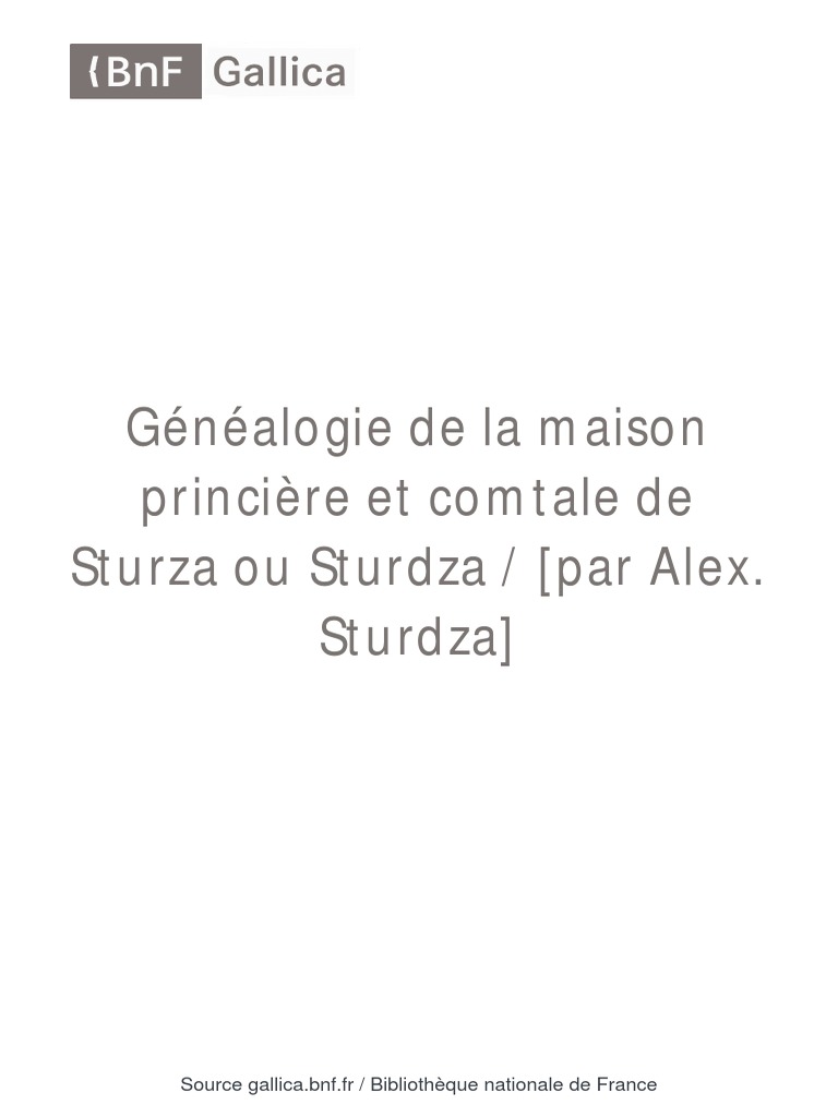 STURDZA Alexandre - Généalogie de La Maison Princiaire Et Comtale ...