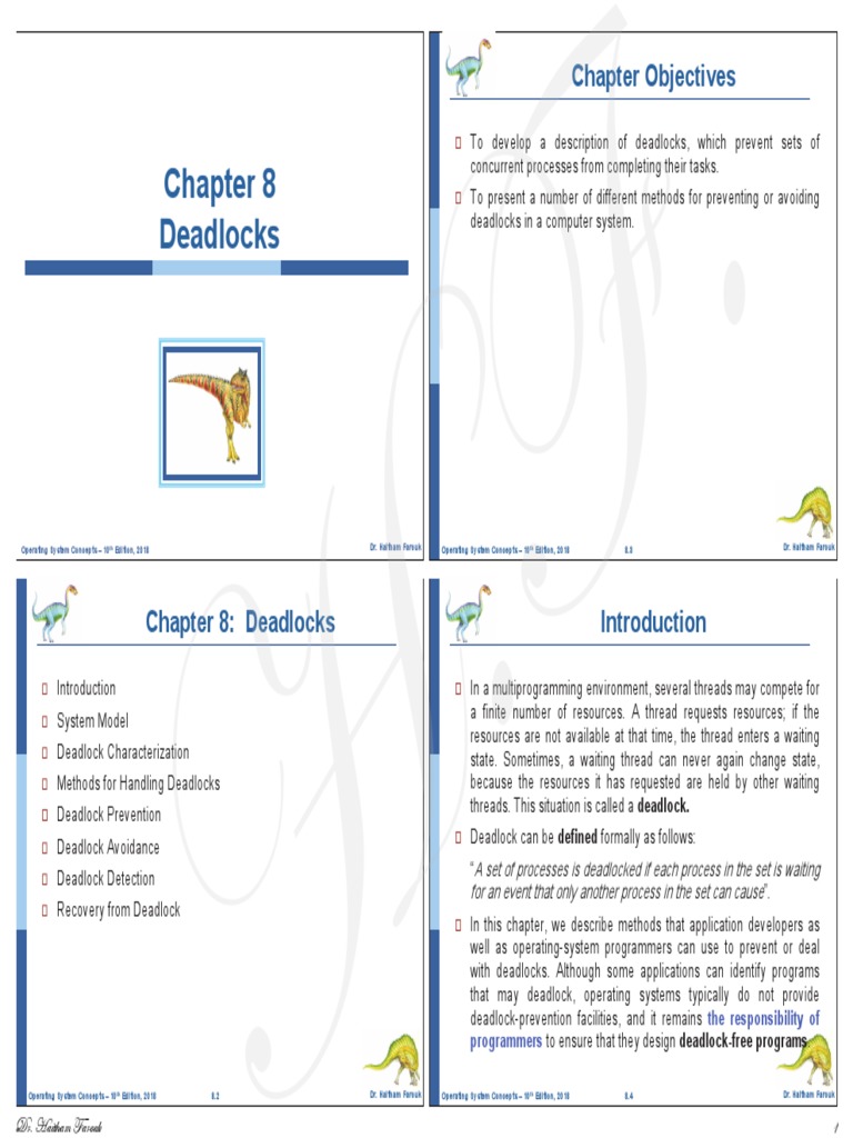 OS Part3 Ch08 Process Synchronization - Deadlocks - Dr. Haitham Farouk ...