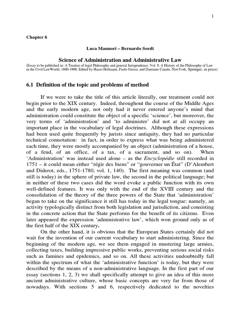 Sordi - Science of Administration and Administrative Law | PDF | Police ...