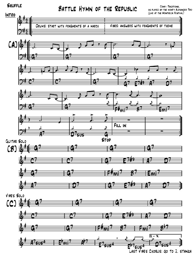 Battle Hymn of the Republic Sheet Music | PDF