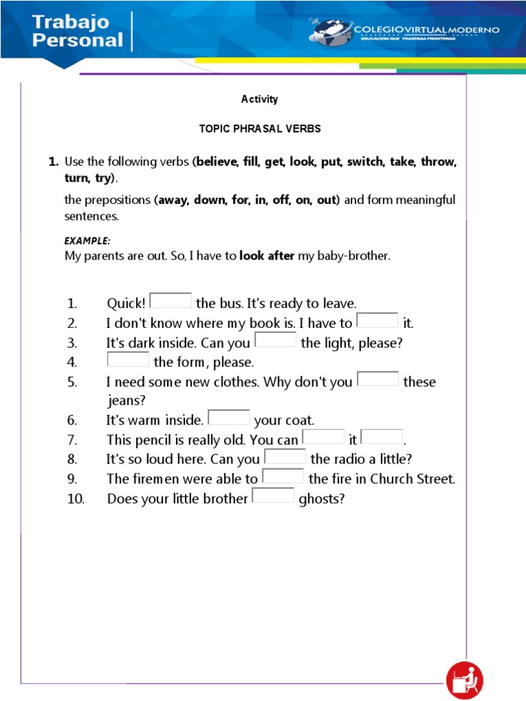 Phrasal Verbs Practice for ESL Learners | PDF