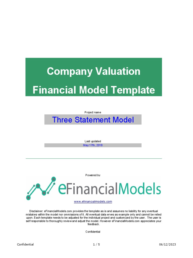 EFM Three Statement Model | PDF | Net Present Value | Revenue EFM Three Statement Model | PDF | Net Present Value | Revenue