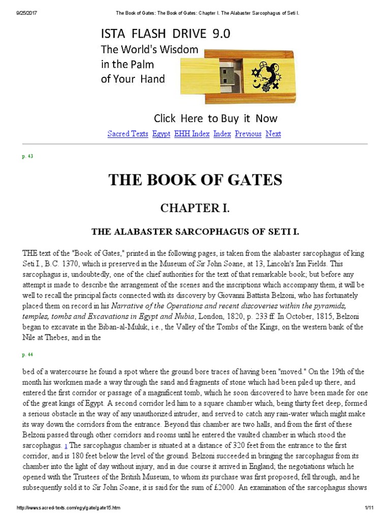 The Book of Gates | PDF | Osiris