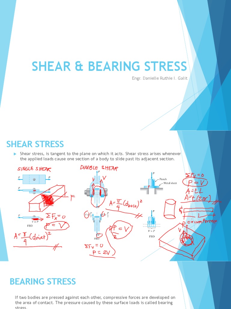SHEAR and BEARING STRESS - 04 | PDF