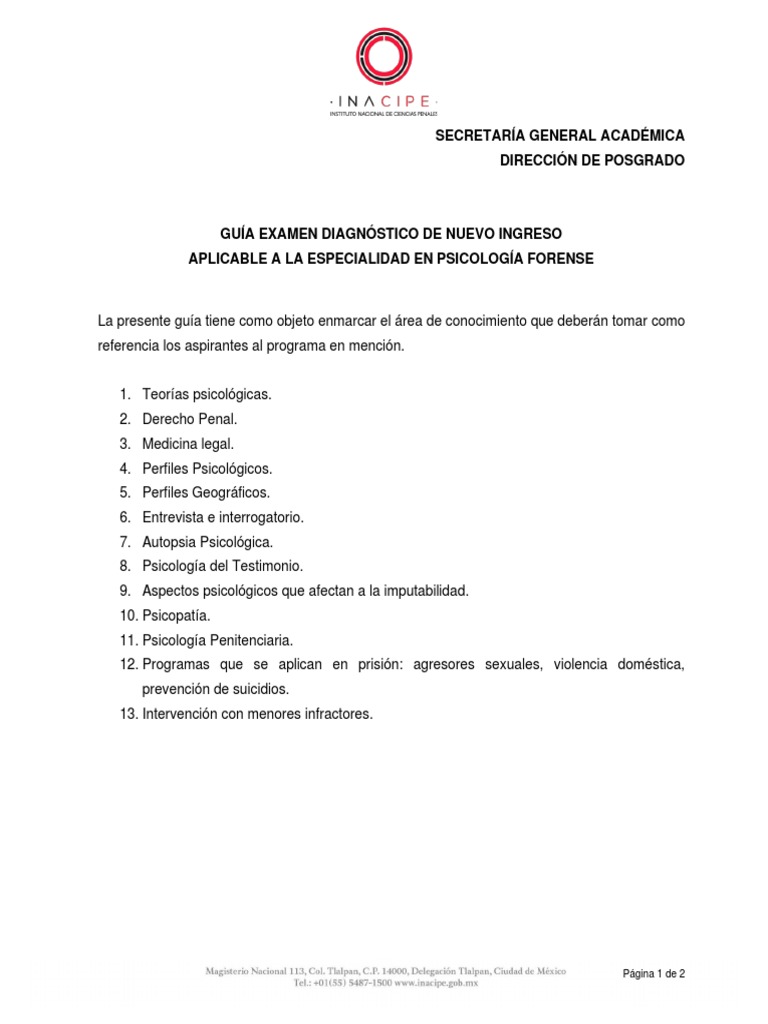 Guia Edni 4 Psicologia Forense | PDF