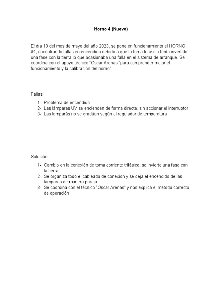 Manual De Uso Horno 4 Pdf Temperatura Electricidad