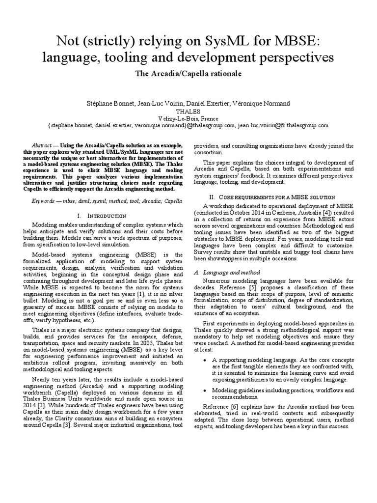 IEEE Capella SysML Paper | PDF | Unified Modeling Language | Conceptual ...