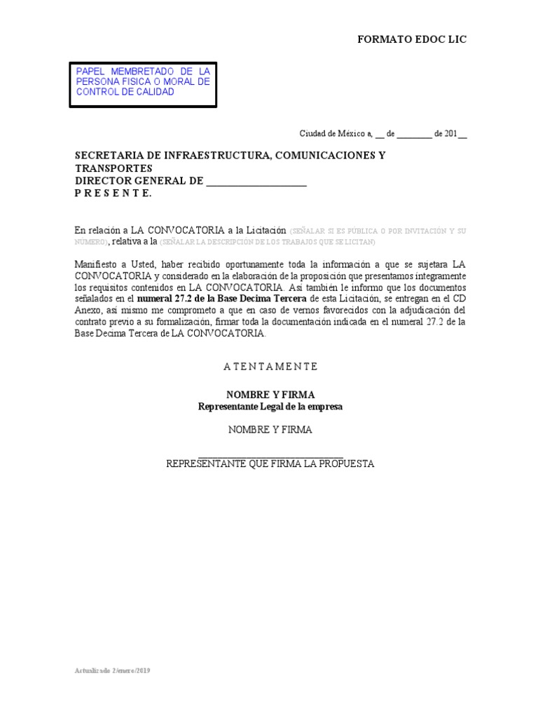 30 Formato Edoc Lic | PDF