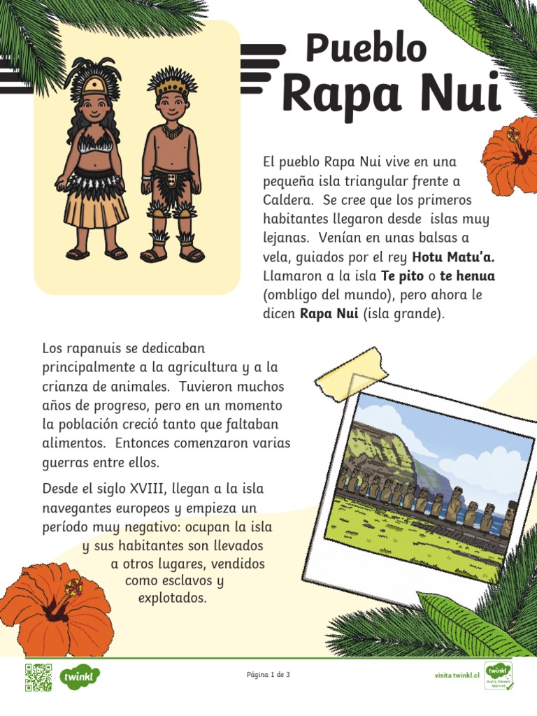 CL Cs 1656995586 Pueblo Rapa Nui Hoja Informativa - Ver - 2 | PDF