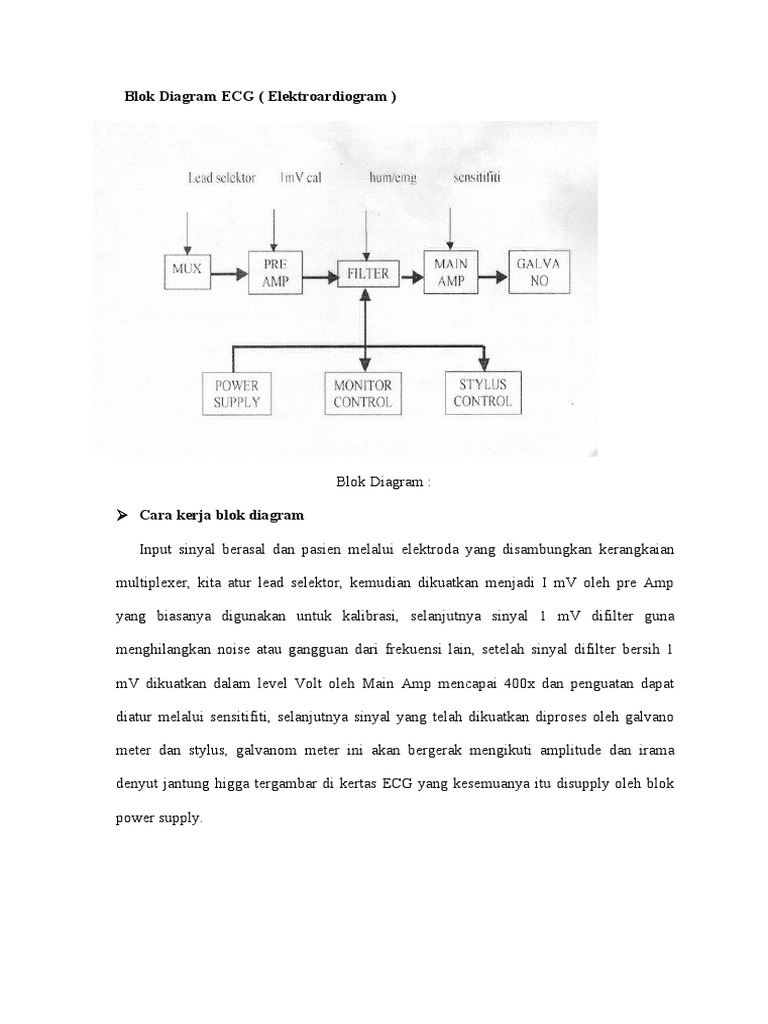 Blok Diagram ECG | PDF Blok Diagram ECG | PDF