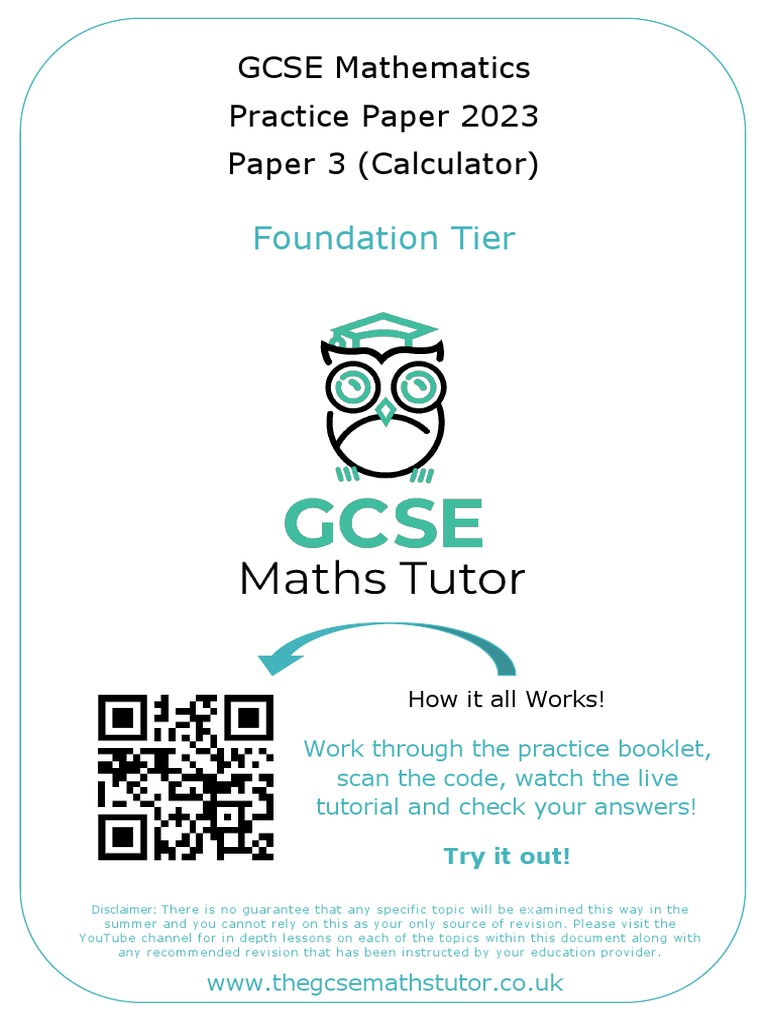 2023 Practice Paper 3 Foundation (Calculator) | PDF | Interest ...