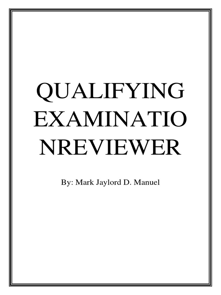 QUALIFYING-EXAMINATION-REVIEWER | PDF | Fires | Criminology