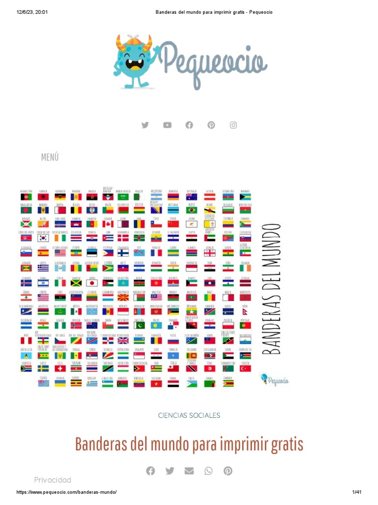 Banderas del Mundo para Imprimir Gratis | PDF | Los símbolos | Bandera