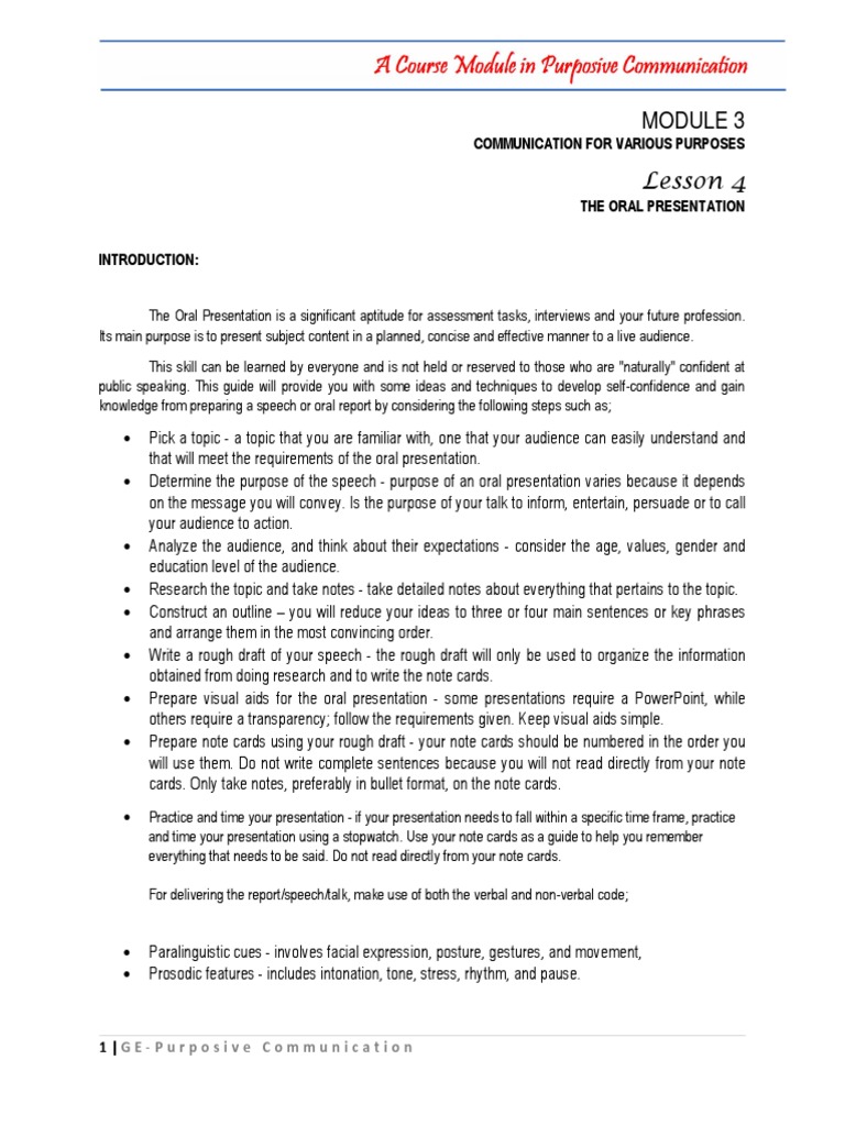 Module-3-Lesson-4 | PDF