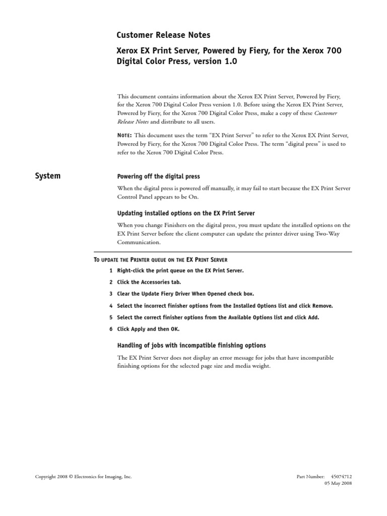 Customer Release Notes Pdf