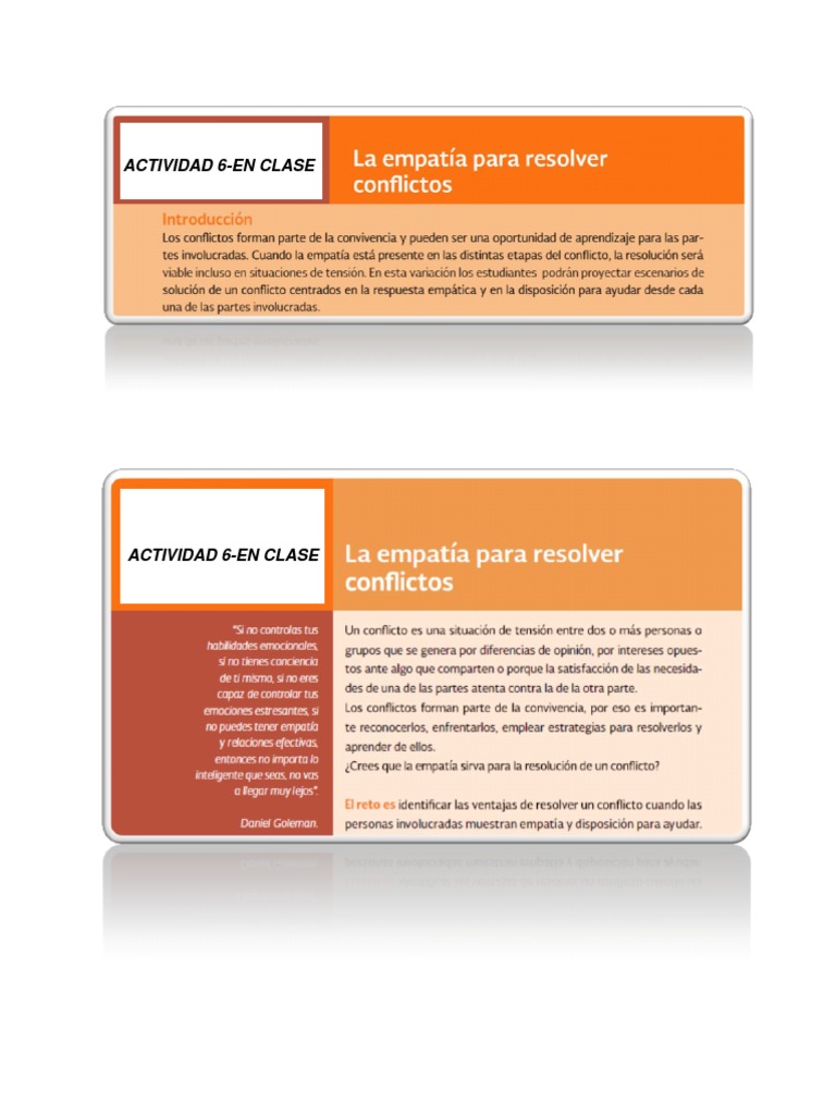 Actividades de Empatía en el Aula | PDF | Empatía | Conceptos psicologicos