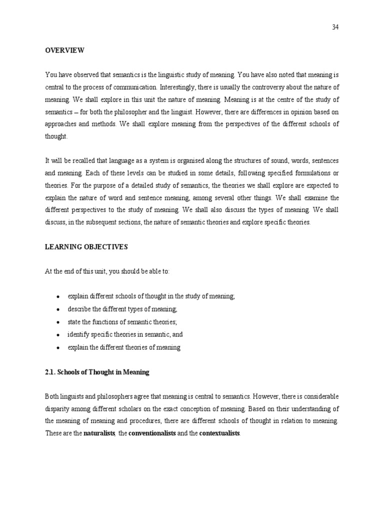 Understanding Semantics: Meaning Types | PDF
