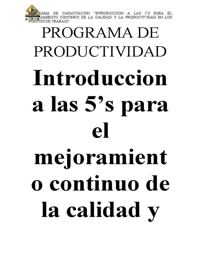 Capacitación en Metodología 5S | PDF | Creación de capacidad | Business