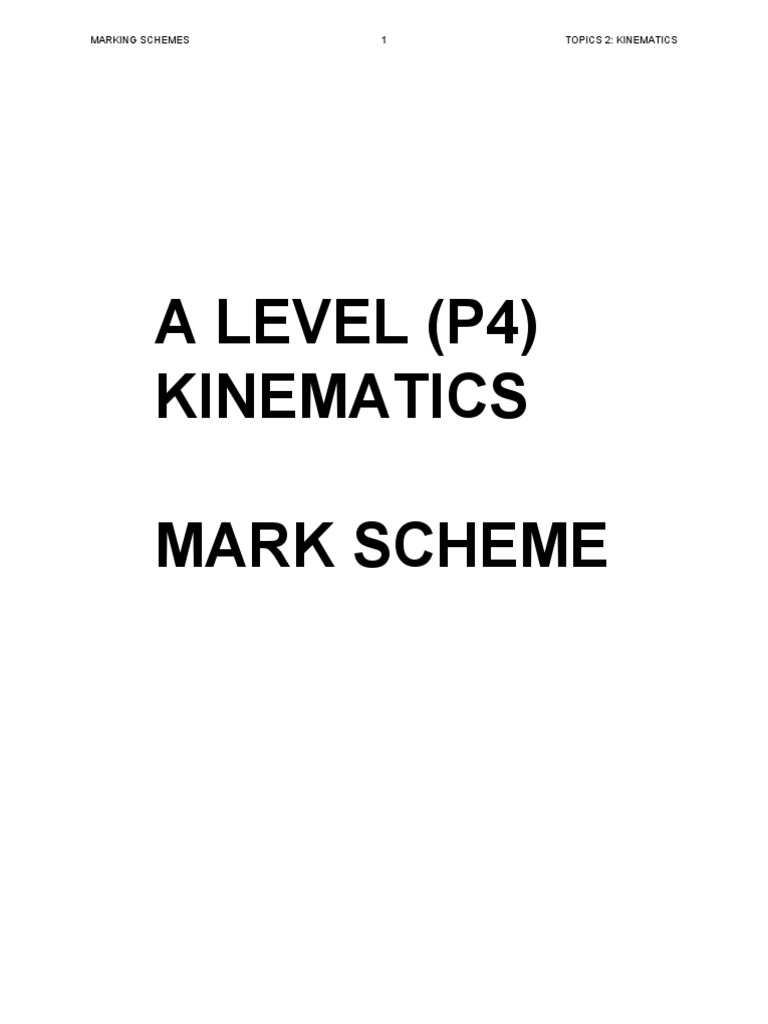 Mark Scheme | PDF