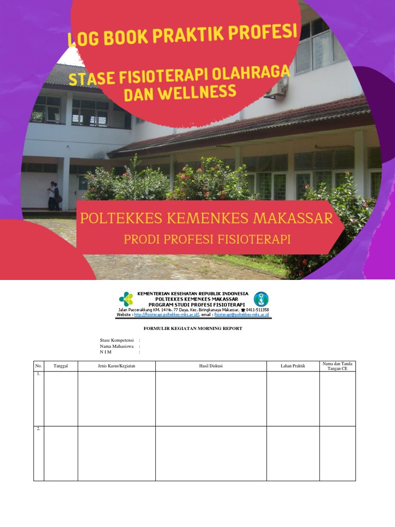 Log Book Fisioterapi Olahraga Revisi 2021 | PDF | Kesehatan Holistik | Sains & Matematika