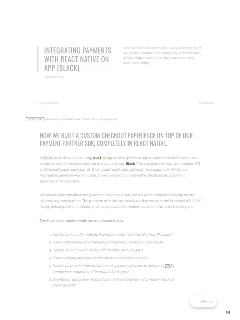 Integrating Payments With React Native On App (Black) | PDF Integrating Payments With React Native On App (Black) | PDF