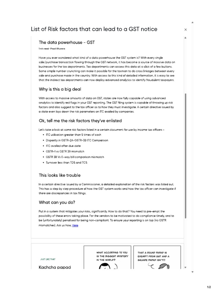 List of Risk Factors | PDF