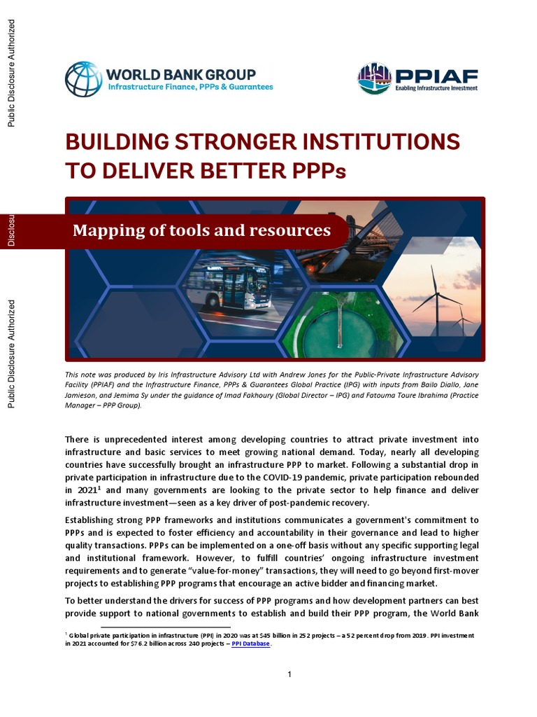 PPPs - Mapping of Tools and Resources | PDF | Public–Private ...