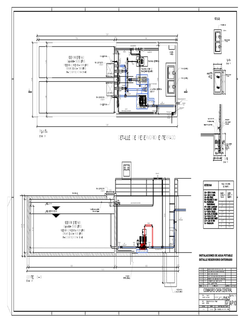 Ap10 - Instalaciones de Agua Potable-Detalle de Tanque Enterrado Rev.7 ...