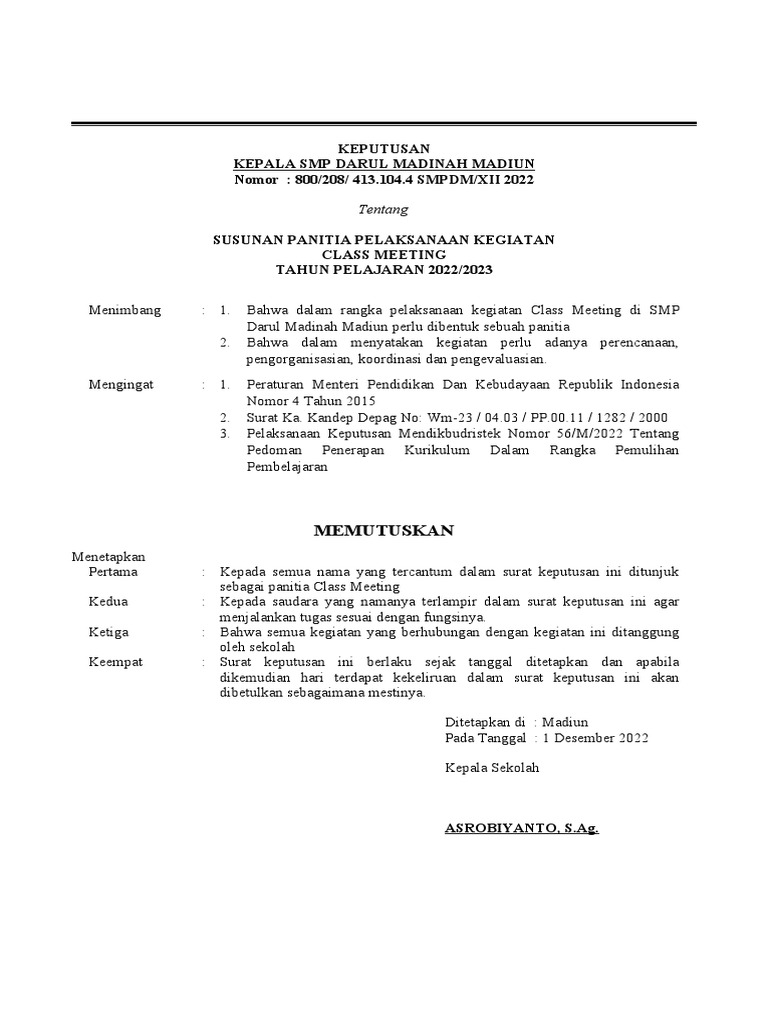 SK Class Meeting 2022 2023 | PDF SK Class Meeting 2022 2023 | PDF