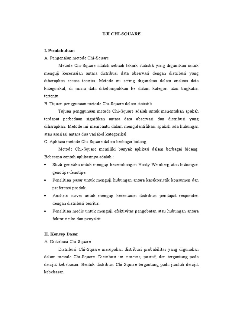 Uji Chi Square | PDF