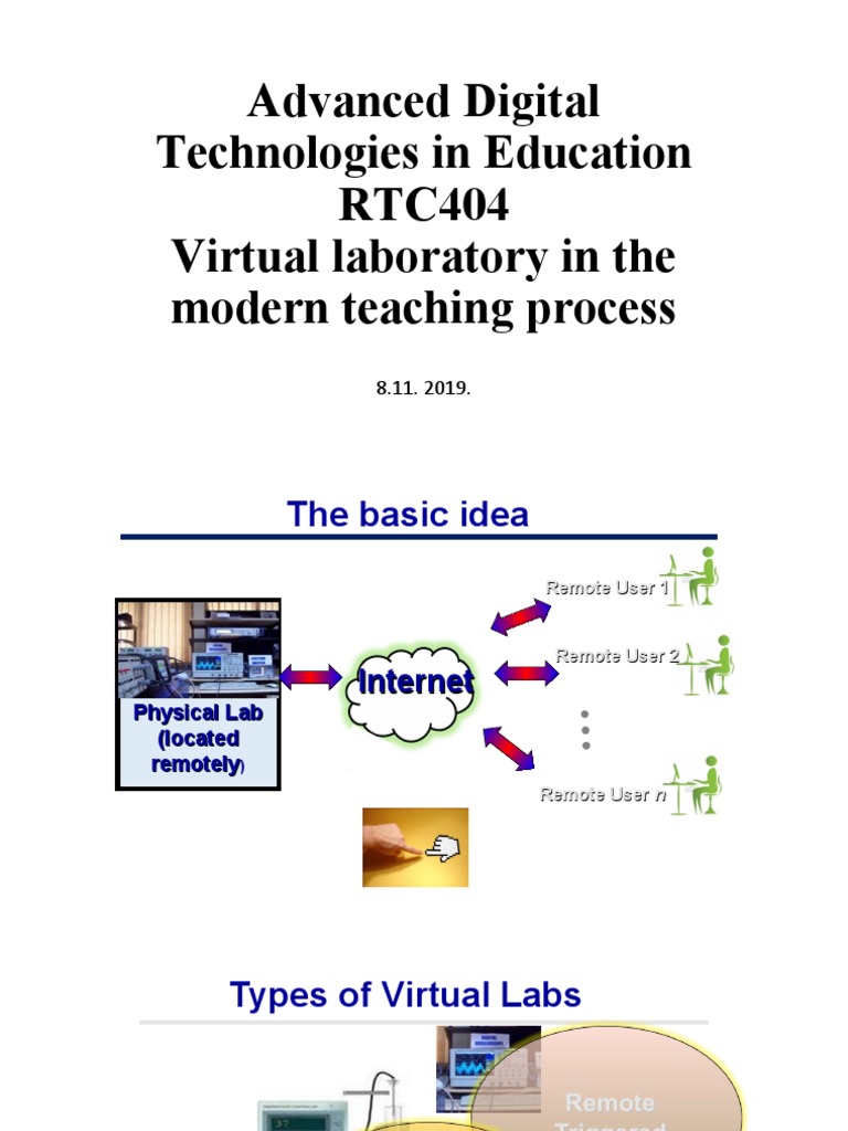Advanced Digital Technologies in Education Virtual Lab | PDF | Simulation | Laboratories