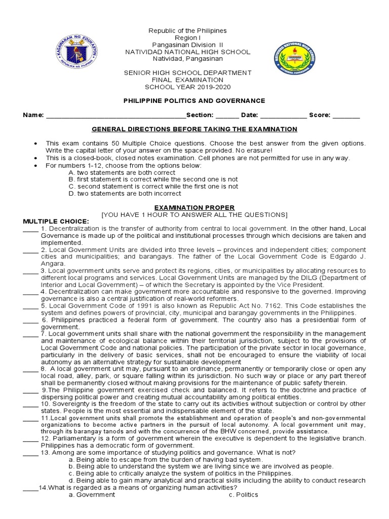 Final Exam PPG | Download Free PDF | Constitutional Amendment ...