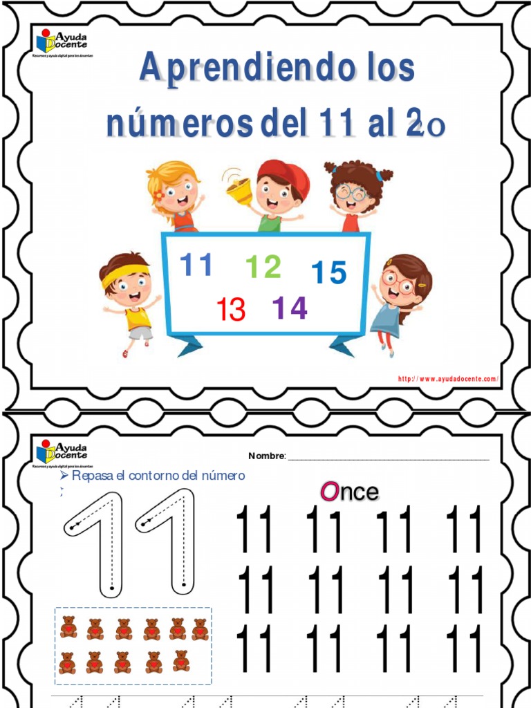 Actividades de Números del 11 al 20 | PDF