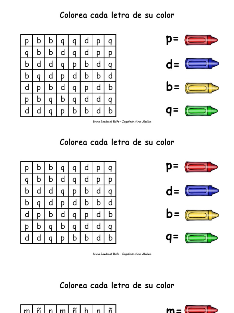 B D P Q Discriminacion Visual de Letras PDF | PDF