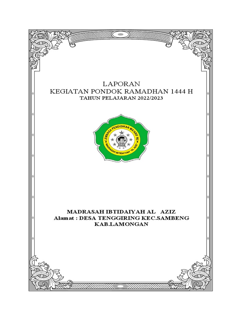 Laporan Pondok Ramadhan Mi Al Aziz 2023 Ok | PDF