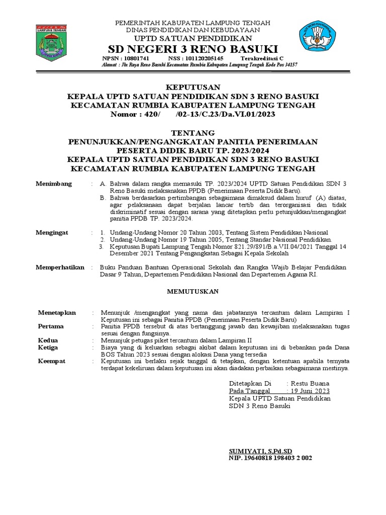 SK PPDB 2023 | PDF