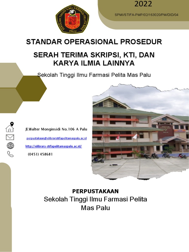 SOP Serah Terima Skripsi, KTI, Dan Karya Ilmia Lainnya | PDF