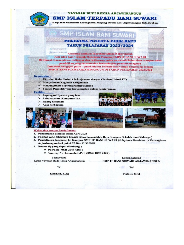 Form SMP Bani Suari | PDF