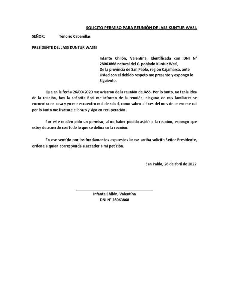 Solicitud de Jass | PDF