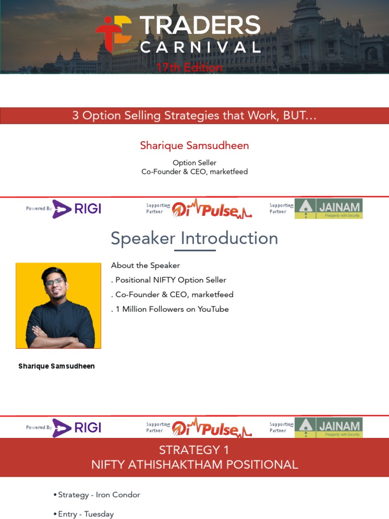 Sharique PPT Format TC Bangalore 2022 | PDF | Day Trading | Option (Finance)