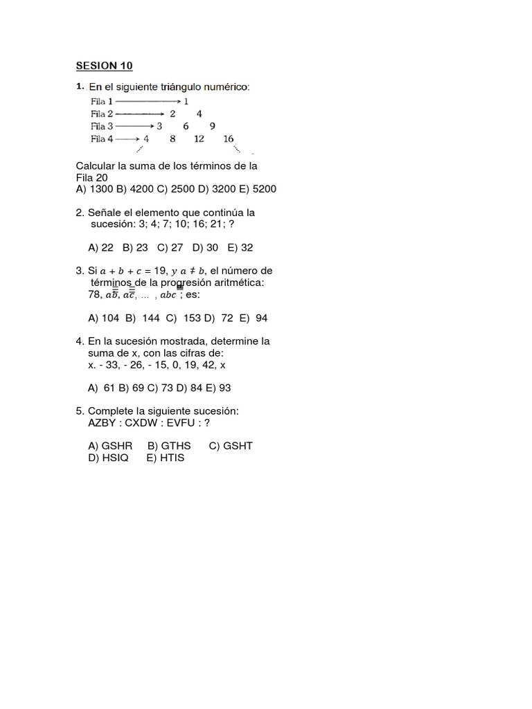 Sigo Practicando - RM - 5to. Secundaria - Sesion 10 | PDF