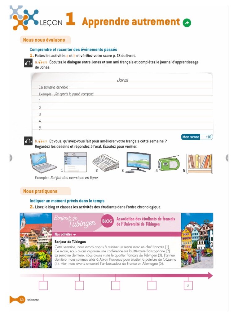 Cosmopolite A1 - Cahier D - Activites D5-D8 | PDF