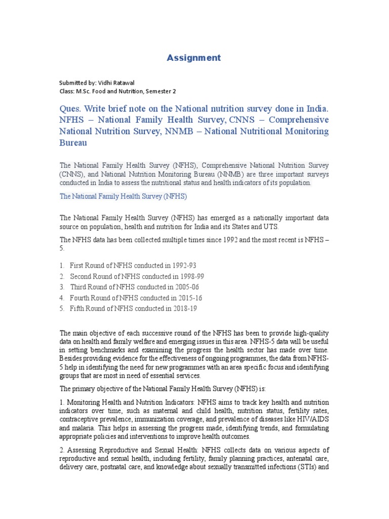 Ahn Assignment Nutrition Surveys Pdf